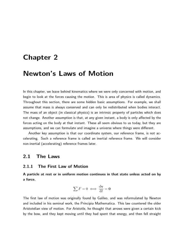 Newtons Laws Pdf Force Friction