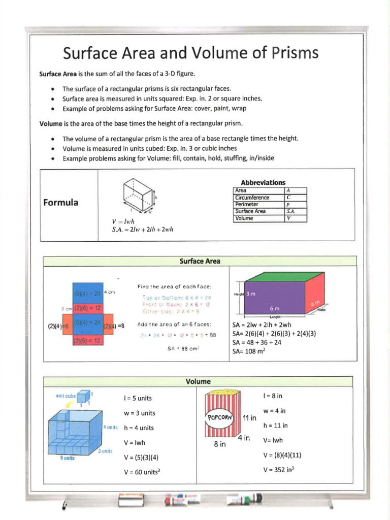 Solids - Surface Area and Volume | PDF