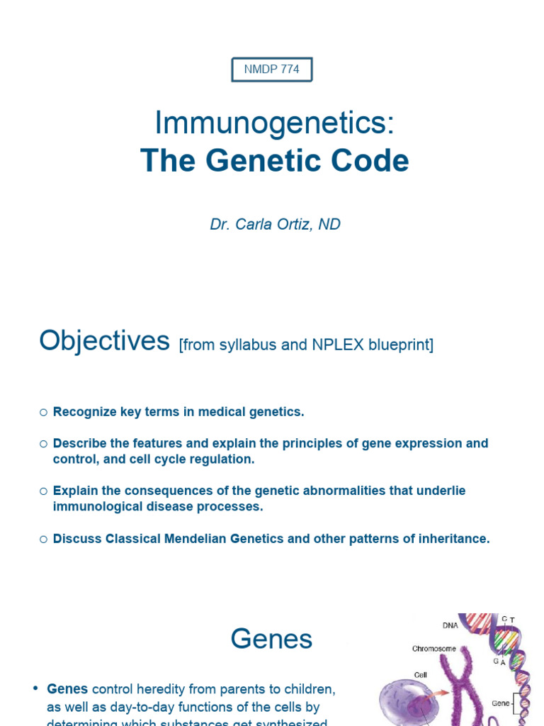 Clase #1 The Genetic Code | PDF | Allele | Dominance (Genetics)
