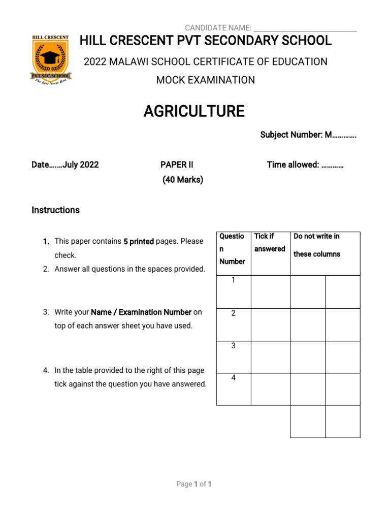 Agriculture Practicals 1 Pdf