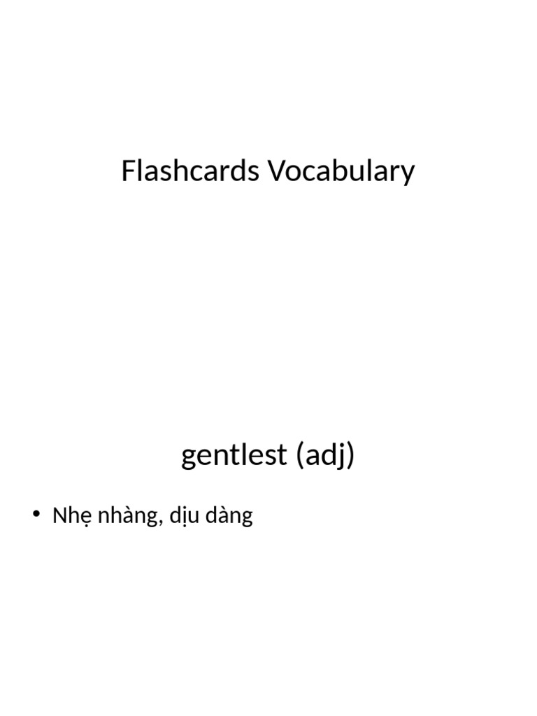 Flashcards Vocabulary | PDF