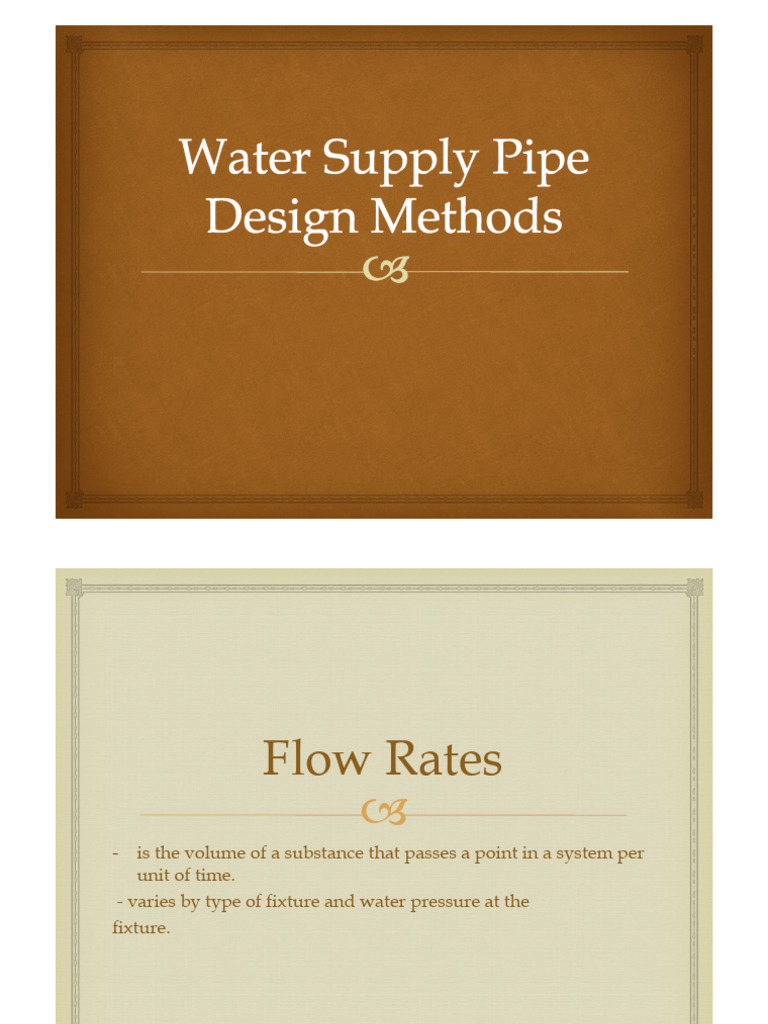 Plumbing Water Flow and Design Methods | PDF | Pressure | Pipe (Fluid ...