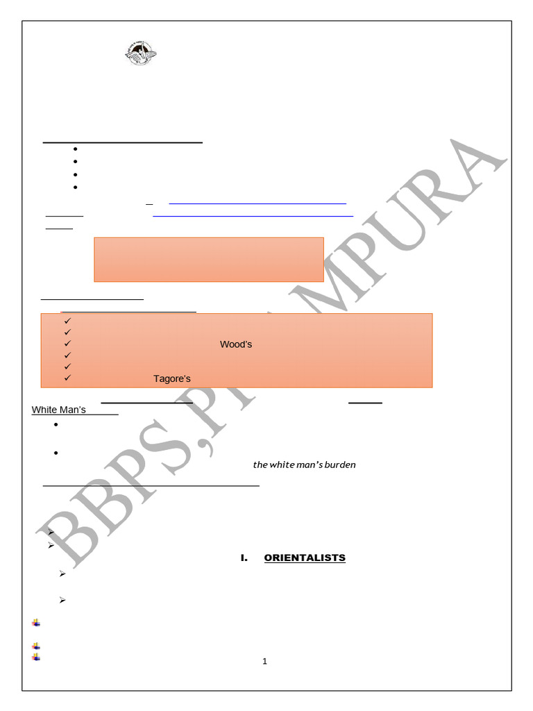 Civilising the Native: Class 8 Overview | PDF | Mahatma Gandhi