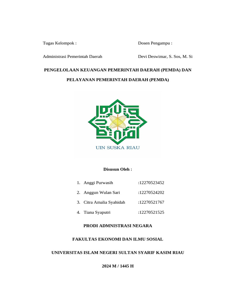 Pengelolaan Keuangan Pemda Dan Pelayanan Pemda | PDF