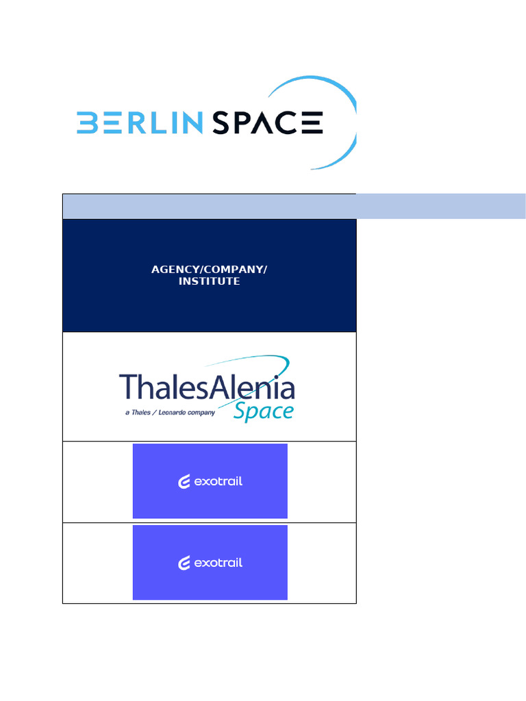 Berlin Space Consortium Is TV | PDF | Spacecraft Propulsion | Falcon 9