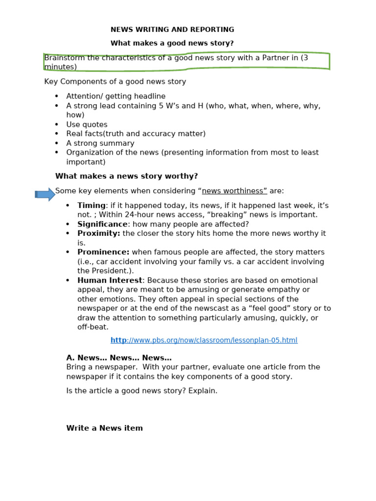 NEWS WRITING AND REPORTING Module | PDF | News | Cognition