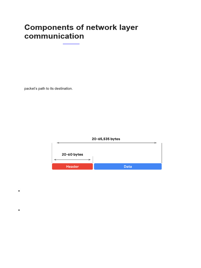 Components of network layer communication | PDF | Internet Protocols ...