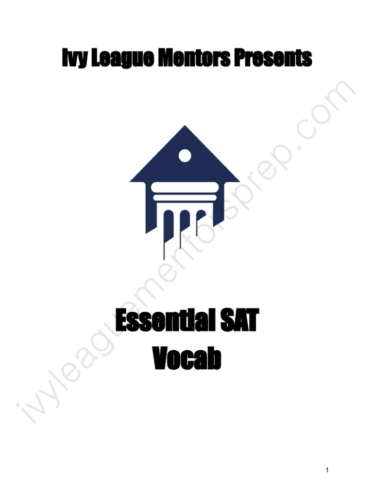 Essential Vocab For The Digital Sat Free | PDF | Vocabulary ...