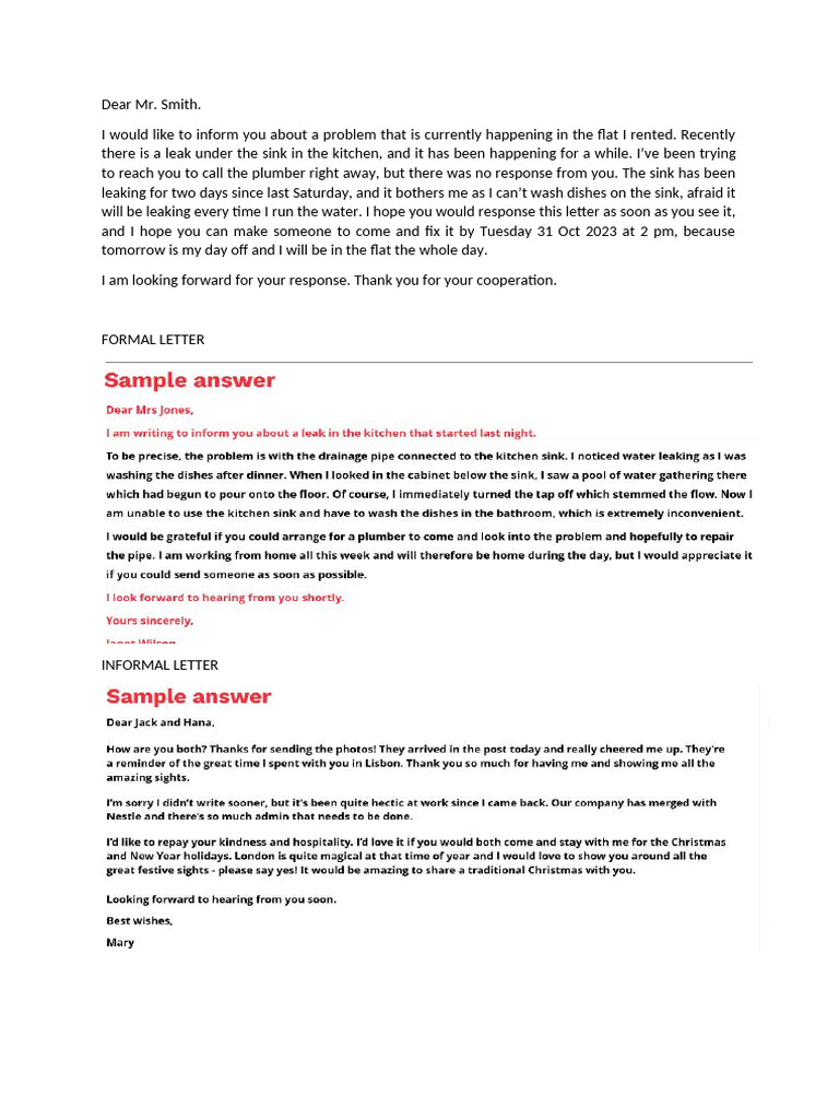 1 General Writing Task 1 Letter | PDF