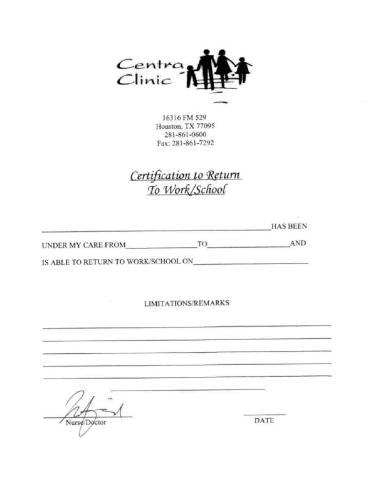 Doctors Note Signed | PDF