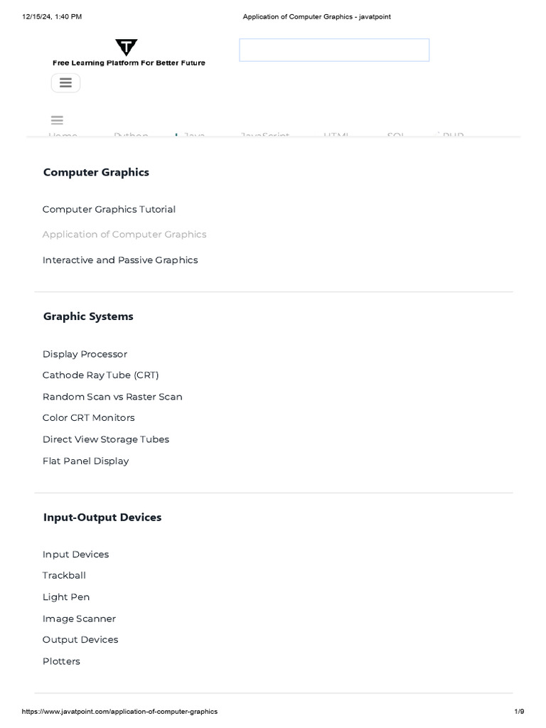 Application of Computer Graphics | PDF | Computer Graphics | Graphics