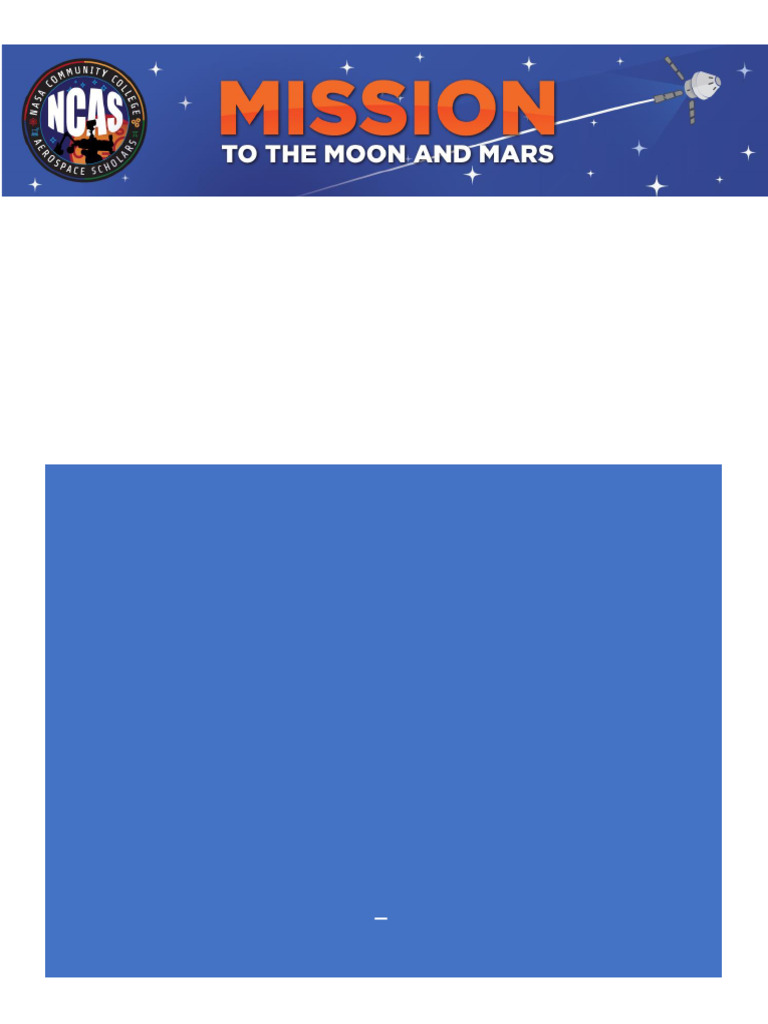 FY24 NCAS Mission 2B - Exploration SIM - Handbook | PDF | Nasa | Space ...