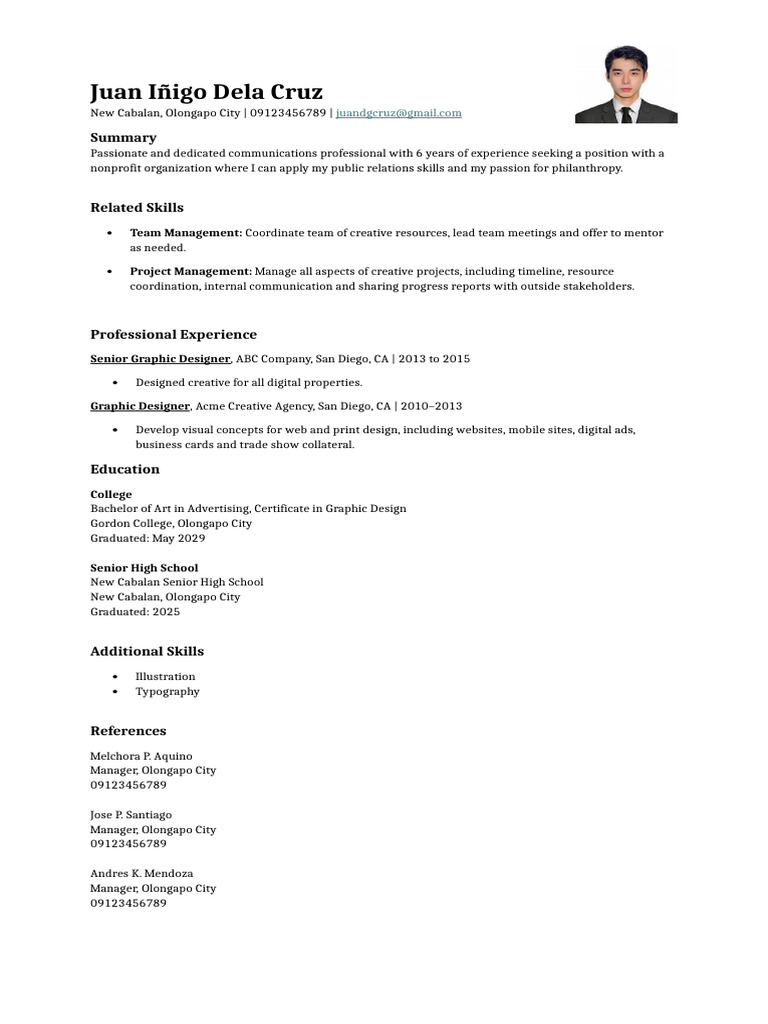 Combination Resume Example | PDF