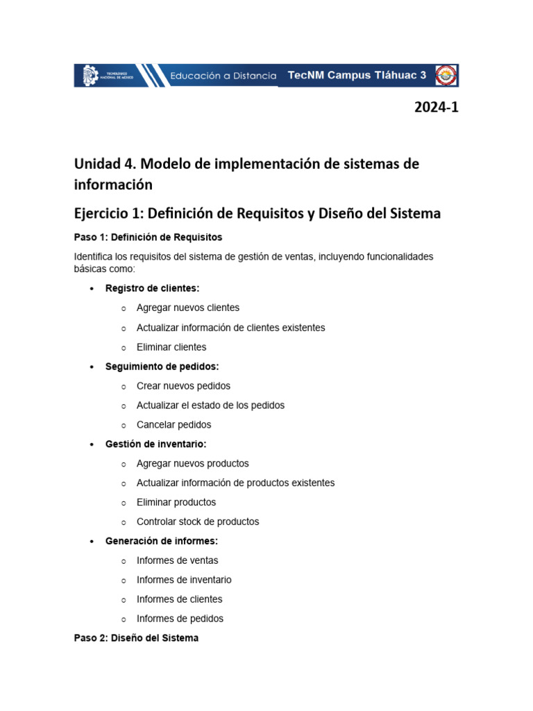 Unidad 4. Ejercicio1 | PDF