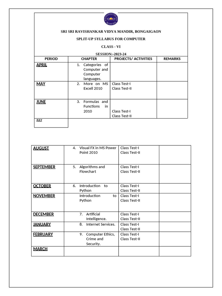 Computer Class 6 | PDF