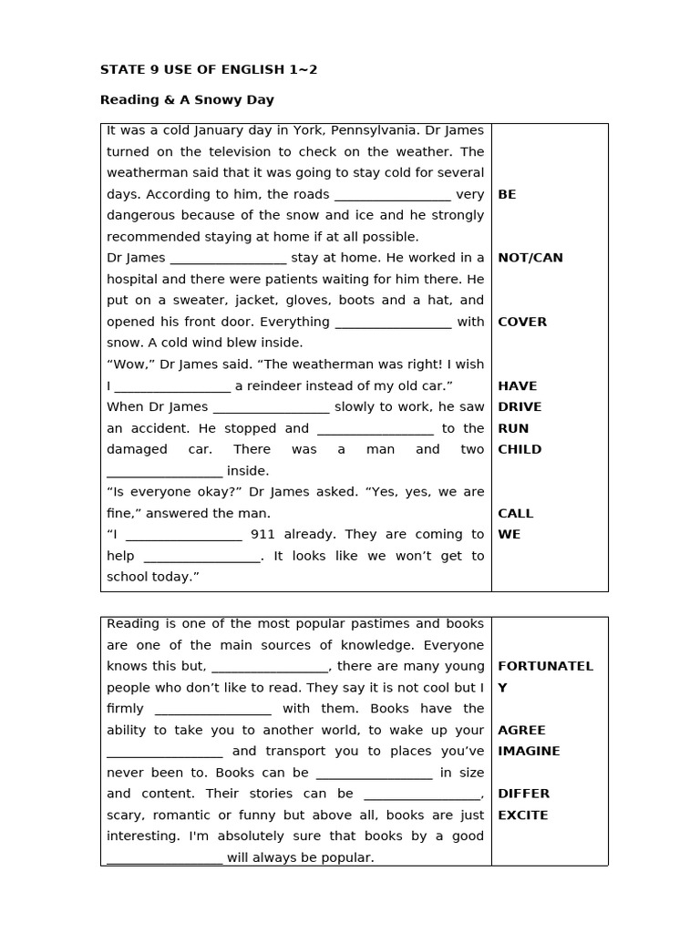 1 2 Reading A Snowy Day | PDF
