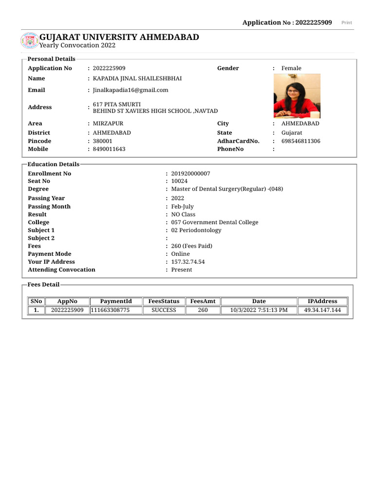 GU Convocation (1) | PDF | Academic Degree | Bachelor Of Science