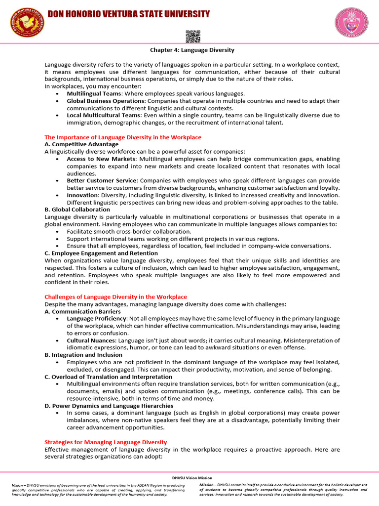 Chapter 4 Language Diversity | PDF | Communication | Multilingualism