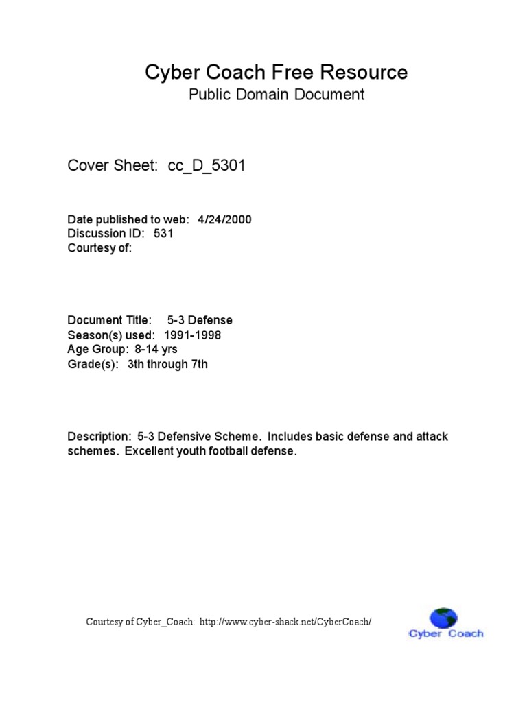 53 Defense by Cyber Coach | Download Free PDF | American Football ...