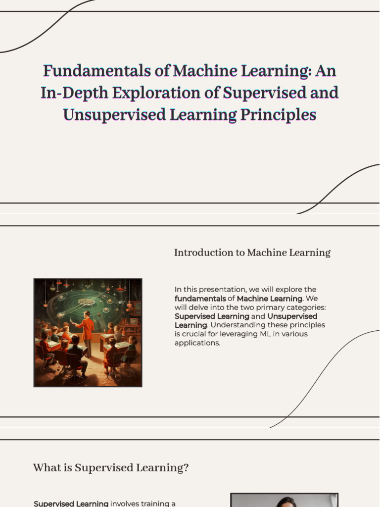 Slidesgo Fundamentals of Machine Learning An in Depth Exploration of Supervised and Unsupervised ...