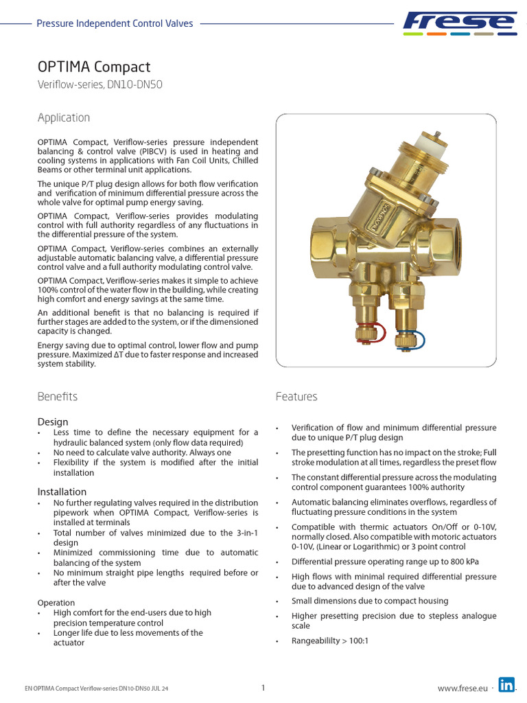 1 en OPTIMA Compact Veriflow DN10-50 | PDF | Mechanical Engineering | Equipment