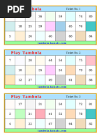 Tambola Tickets PDF | PDF | Leisure Activities | Leisure