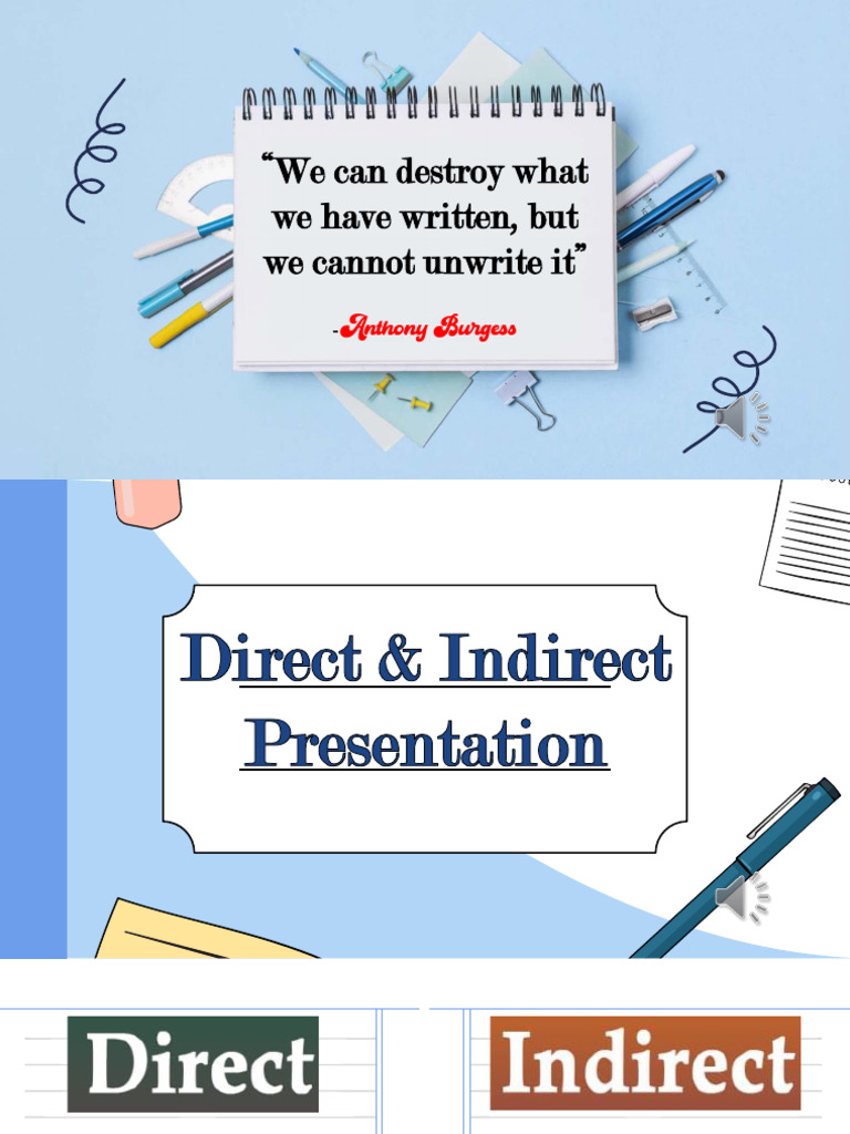 DirectIndirect Presentation | PDF