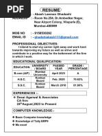 Office Boy Resume with Skills and Experience | PDF