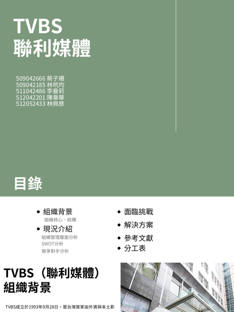TVBS聯利媒體 第七組 | PDF