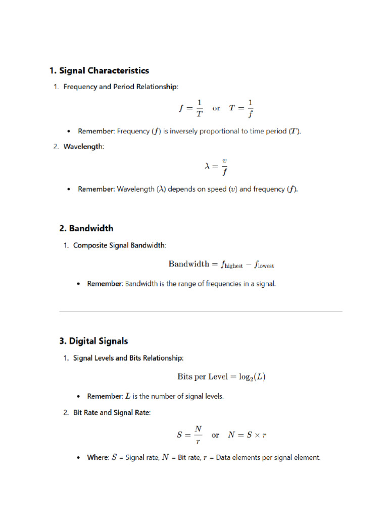 Formulas CS601 | PDF