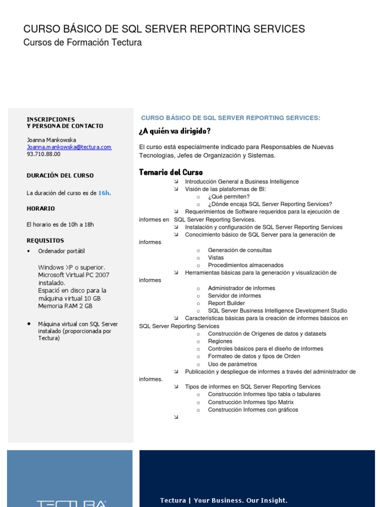 Curso Basico de SQL Server Reporting Services | PDF