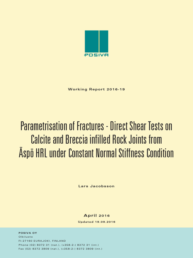 JOint and Infilling Shear Strength Calculation | PDF