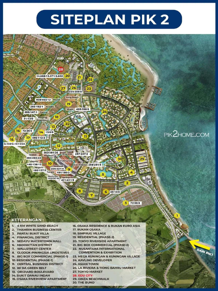 Site Plan Untuk Occupancy Di PIK 2 | PDF