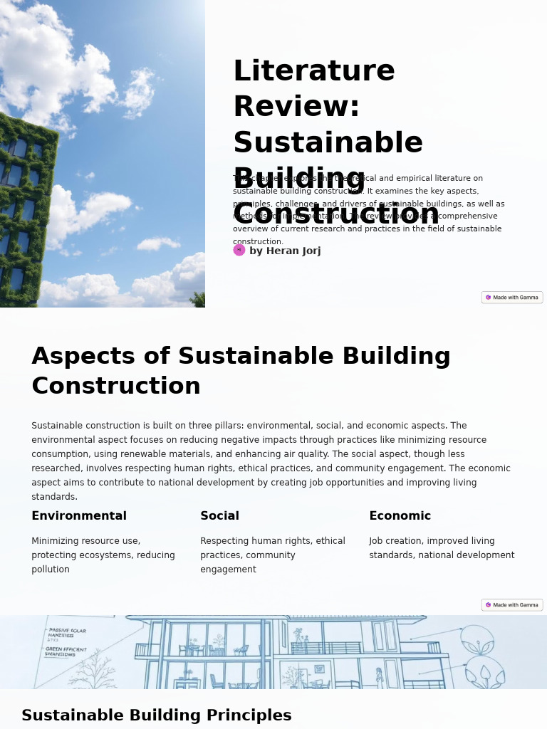 Literature Review Sustainable Building Construction | PDF | Green ...