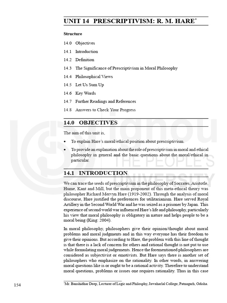 Prescriptivism Or Moral Prescriptivism Pdf Reason Morality 8384