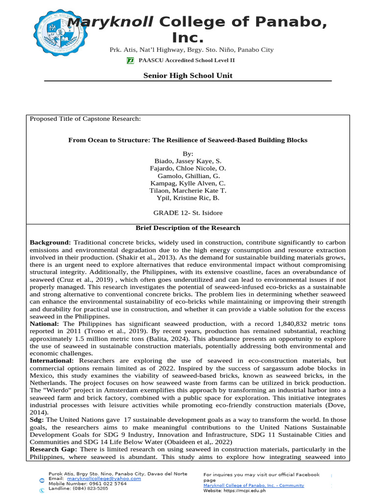 Copy-of-TITLE-PROPOSAL-PR1 | PDF | Environmental Social Science | Sustainable Development