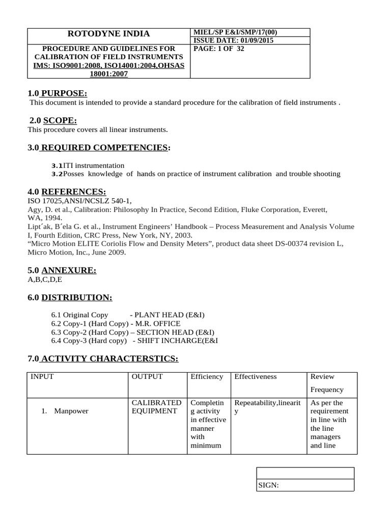 Calibration Guide for Technicians | PDF | Low Pass Filter | Calibration