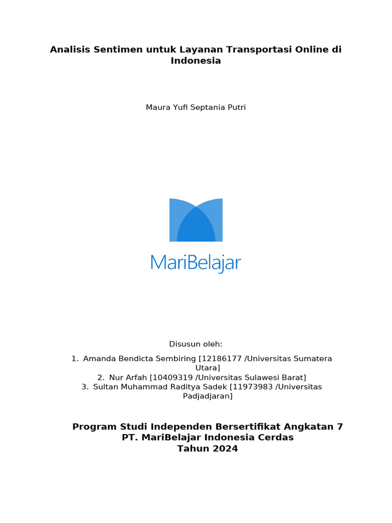 Template Dokumen Capstone Project MSIB 7 | PDF Template Dokumen Capstone Project MSIB 7 | PDF