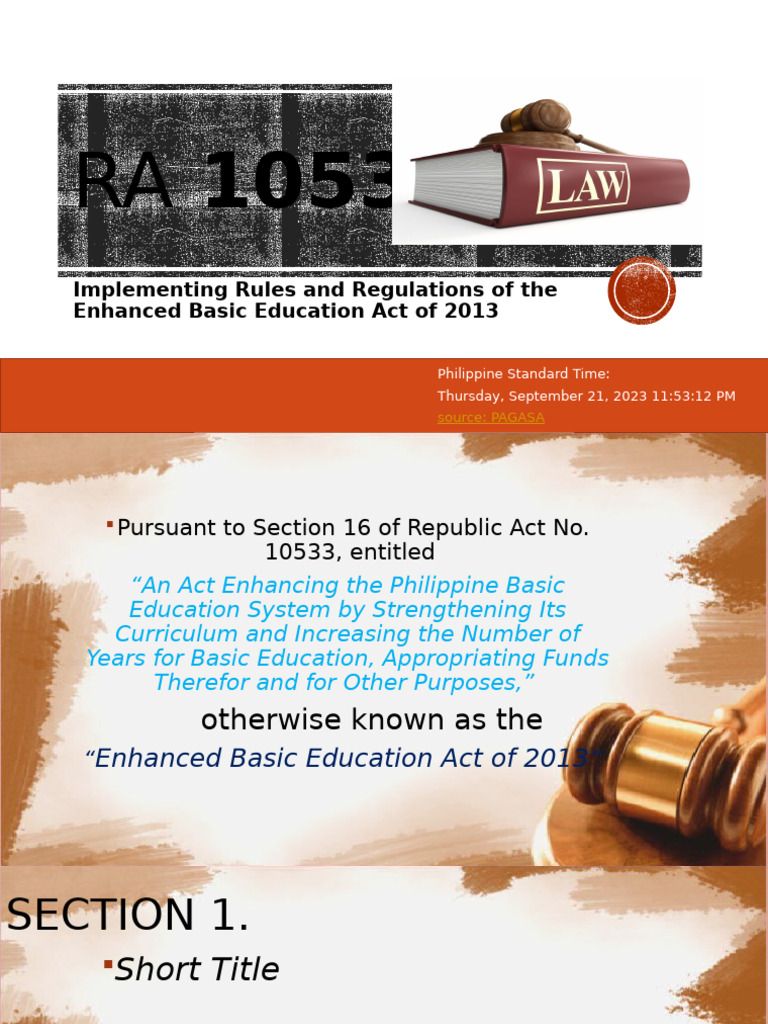 RA 10533 | PDF | Curriculum