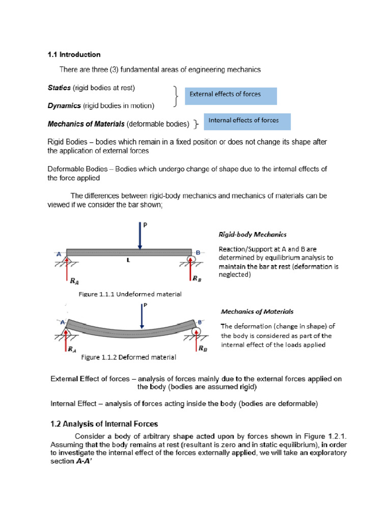 Module 1 Introduction To Simple Stress.1 | PDF