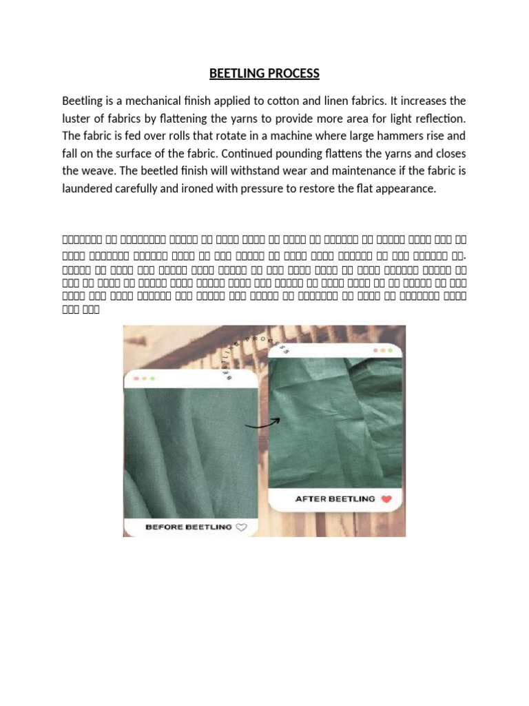 Beetling Process | PDF