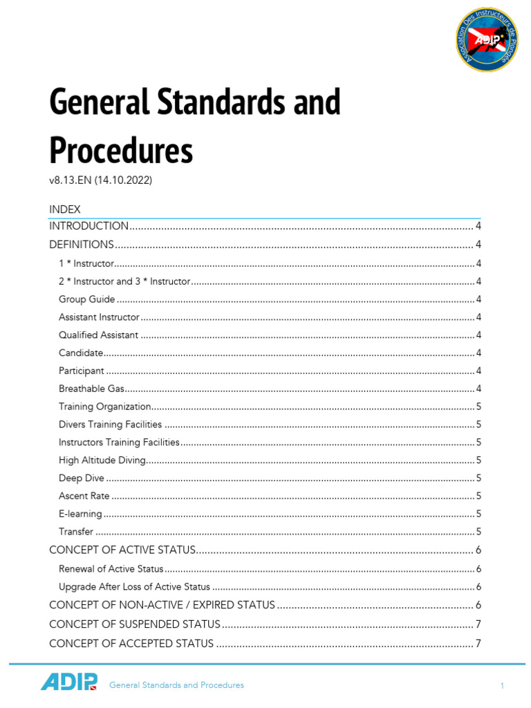 NL Adip Standards Generaux Iso V813en | PDF | Scuba Diving | Underwater ...