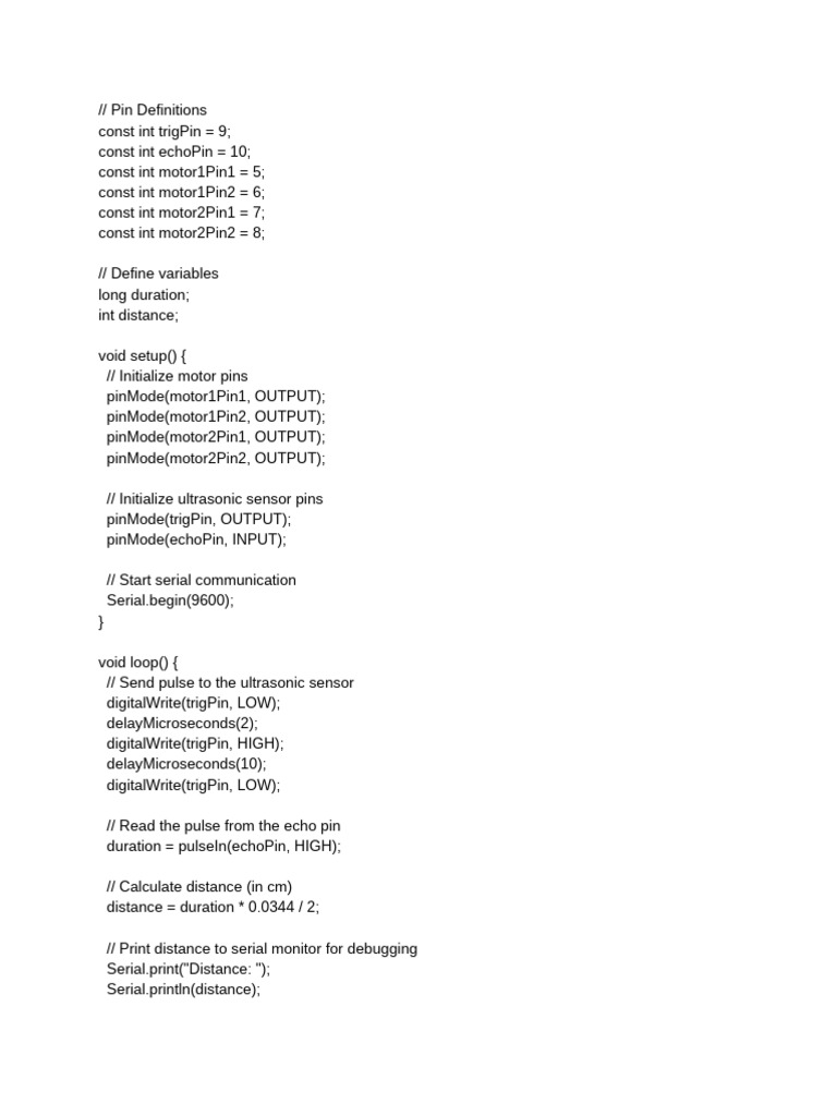 obstacle avoid robot | PDF