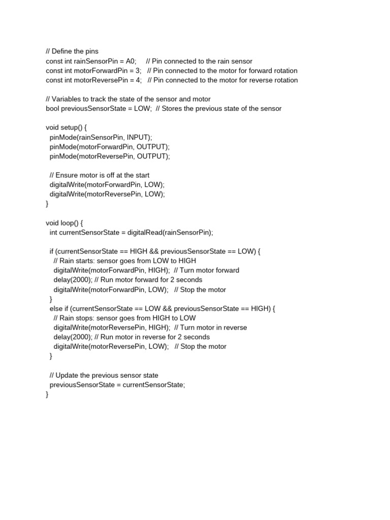 Rain Detector and Cloth Collector | PDF