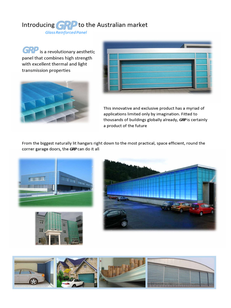 GRP - Glass Reinforced Panels - Australian Market | PDF