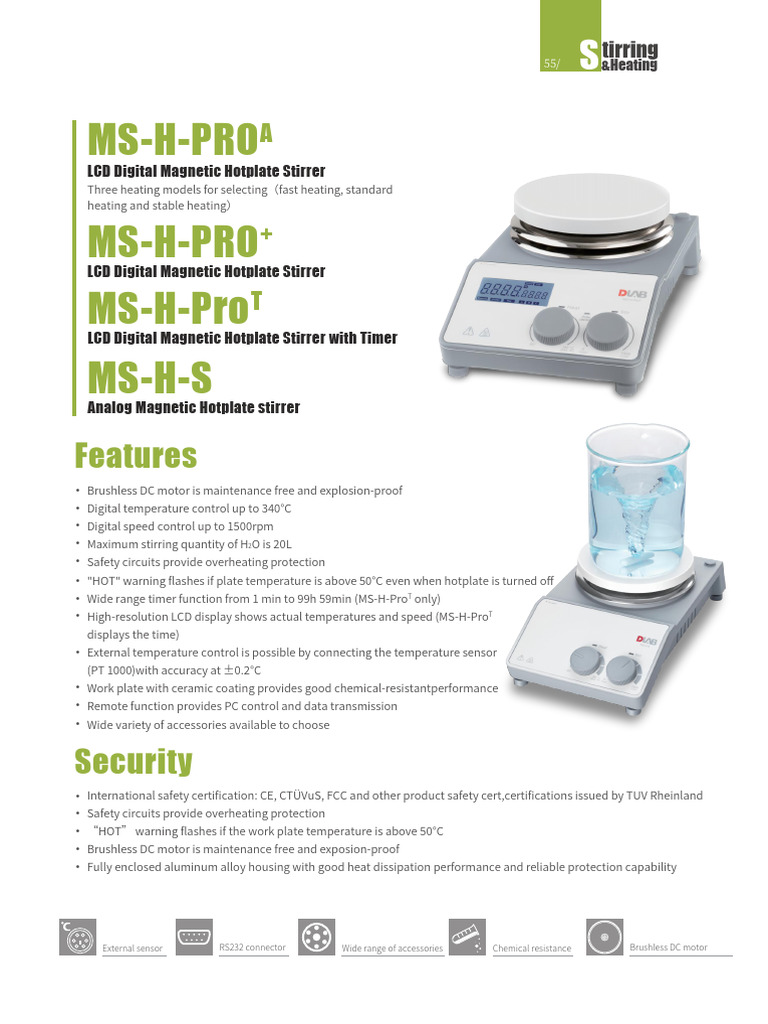 D-Lab Hot Magnetic Stirrer | PDF | Hertz | Electric Generator