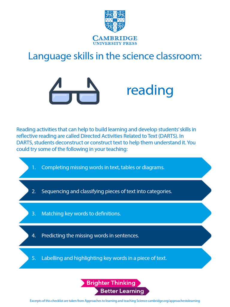 English Language Skills For Science - Reading - Final | PDF