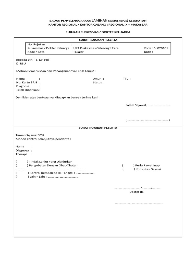 Rujukan BPJS Manual | PDF