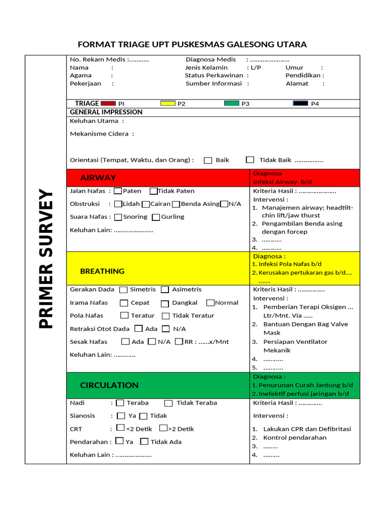 Format Triase | PDF