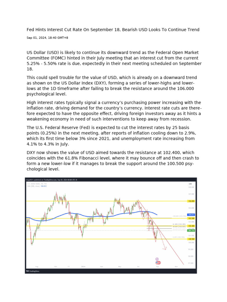 Interest Rate Cut On September - edited | PDF | United States Dollar ...